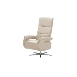 Wohnwert Relaxsessel Echtleder Mira ¦ beige ¦ Maße (cm): B: 81 H: 119