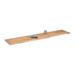 Holzplatte Akazienholz eiche massiv 180x30 cm Holzbrett einseitige Baumkante ARYA