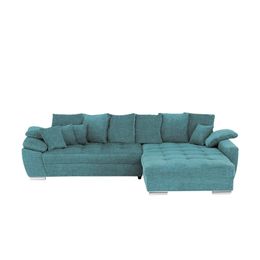 bobb Ecksofa Farina ¦ türkis/petrol ¦ Maße (cm): B: 323 H: 92 T: 222