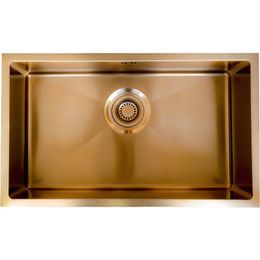 Luisa Einzelwaschbecken 1 Becken 76x45 aus Kupfer-Edelstahl - Essebagno