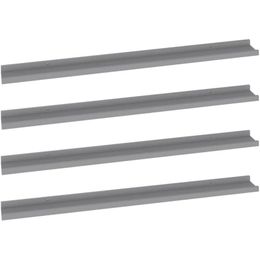 Wandregale 4 Stk. Grau 100x9x3 cm vidaXL