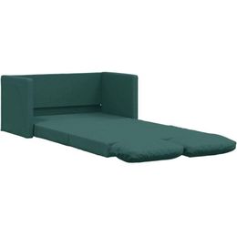 vidaXL - Bodensofa mit Schlaffunktion Dunkelgrün 112x174x55 cm Stoff