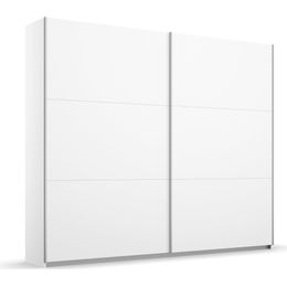 Schwebetürenschrank Rauch "Kleiderschrank Garderobe TOPSELLER AURELIO mit 3 Ausstattungsvarianten" Schränke Gr. B/H/T: 218cm x 210cm x 59cm, BASIC, 2 St., weiß (alpinweiß) 3 verschiedene Ausstattungsvarianten Griffe aus Metall MADE IN GERMANY