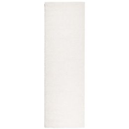 vidaXL - Teppich Shaggy Hochflor Modern Creme 80x250 cm