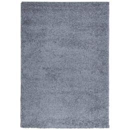 Teppich Shaggy Hochflor Modern Blau 140x200 cm vidaXL