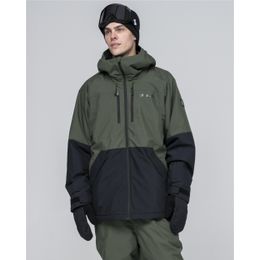 Skijacke BULA "Liftie", Herren, Gr. L, grün, 100% Polyester, unifarben, normal, hoch geschlossener Ausschnitt, Jacken, mit wasserdichter Funktion
