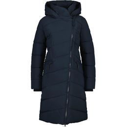 alife and kickin Winterjacke ALIFE & KICKIN "Damen NimaAK A" Gr. S, blau (marine), Damen, 100% Polyester, Jacken, in Wickeloptik mit abnehmbarer Kapuze und gefütterten Fronttaschen