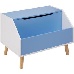 Beliani Aufbewahrungskiste Blau 43 x 60 cm Spielzeugtruhe Spielzeugbox für Kinderzimmer