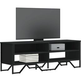 Avimac - TV-Schrank Schwarz 122x34x41 cm Holzwerkstoff