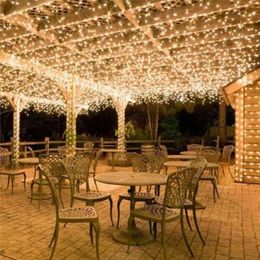 100m 2000 led Licht Märchen Karneval Hochzeit Outdoor Garten Innenbeleuchtung Warmweiß Plug-in Fernbedienung - Tigrezy