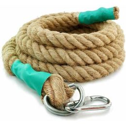 Tigrezy Kletterseil mit Karabiner, Krafttraining-Kampfseil – Seil für Muskeltraining, Krafttraining – 30 mm3 m