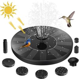 Solar-Gartenbrunnen für den Außenbereich, Pumpe mit 7 Düsen, Vogeltränke für den Außenbereich, Vogelbäder, Teiche, Terrasse, Gartendekoration