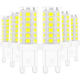 Tigrezy G9 LED-Leuchtmittel, 5 W, entspricht 40 W Halogenlampe, weiß, 6000 K, flimmerfrei, energiesparend, nicht dimmbar (6 Stück) [Energieklasse E]