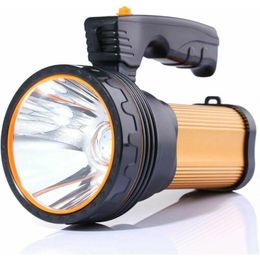 LED-Taschenlampe, 7000 Lumen, wiederaufladbar, wasserdicht, IPX4, tragbare Campinglampe, 6000 mAh, Campinglampe, tragbarer Strahler (golden)