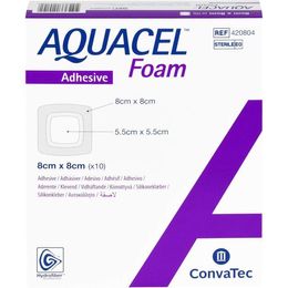 Aquacel Foam adhäsiv 8x8 cm Verband 10 St