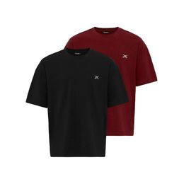 Cool Hill Shirt Herren Gr&ouml;&szlig;e XL burgunder / schwarz