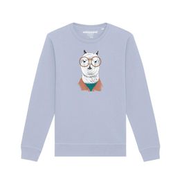 Watapparel Sweatshirt 'Lama' Herren Gr&ouml;&szlig;e XXXL blau / hellblau / orange / wei&szlig;
