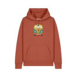 Watapparel Sweatshirt 'Hippies Bus' male Brown size L