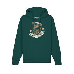 Watapparel Sweatshirt 'Catstronaut' Herren Gr&ouml;&szlig;e XL nude / hellblau / dunkelgr&uuml;n / orange