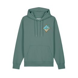 Watapparel Sweatshirt ' Beach is calling ' Herren Größe M grün / mischfarben