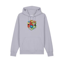 Watapparel Sweatshirt ' Pixel Zauberw&uuml;rfel ' Herren Gr&ouml;&szlig;e XL flieder / mischfarben