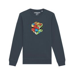 Watapparel Sweatshirt ' Pixel Zauberw&uuml;rfel ' Herren Gr&ouml;&szlig;e XS anthrazit / mischfarben