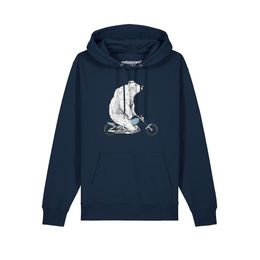 Watapparel Sweatshirt 'B&auml;r auf Bike' male Blue size S