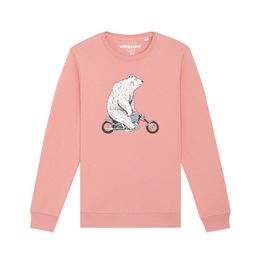 Watapparel Sweatshirt ' B&auml;r auf Bike ' male Pink size XS