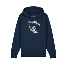 Watapparel Sweatshirt ' Surfing Spaceman ' Herren Größe XS navy / schwarzmeliert / weißmeliert