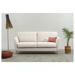 2-Sitzer Home Affaire "MARSEILLE Sofa 170 cm" Sofas Gr. B/H/T: 170cm x 88cm x 90cm, Cord, beige (natural) mit Massivholzbeinen aus Eiche, verschiedene Bezüge und Farbvarianten