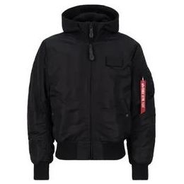 Bomberjacke Alpha Industries "Alpha Industries Men - Bomber Jackets MA-1 ZH Back Print" Gr. M, schwarz-weiß (schwarz, weiß) Herren Jacken