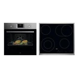 A+ (A+++ bis D) AEG Backofen-Set "HH24BSM" Herdsets Aqua-Reinigungsfunktion schwarz