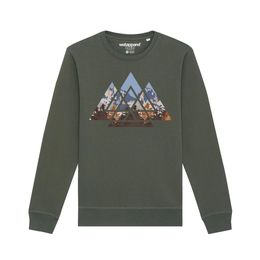 Watapparel Sweatshirt ' Geometric Landscape ' male Green size L