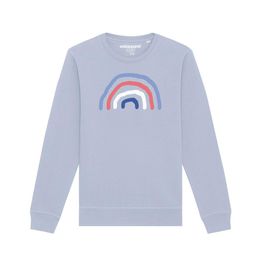 Watapparel Sweatshirt ' Regenbogen ' Herren Gr&ouml;&szlig;e XL hellblau / mischfarben