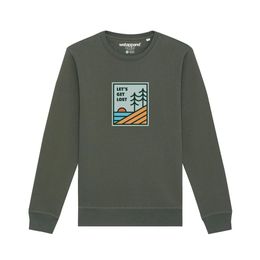 Watapparel Sweatshirt ' Let's Get Lost ' male Green size XL