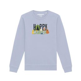 Watapparel Sweatshirt ' Happy Camper ' male Blue size XXXL
