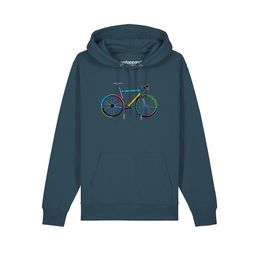 Watapparel Sweatshirt ' Fahrrad by night ' male Blue size M