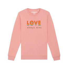 Watapparel Sweatshirt 'Love always wins' Herren Größe XS mischfarben / rosa