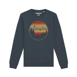 Watapparel Sweatshirt ' Sunset Berge & Tannen ' Herren Gr&ouml;&szlig;e M anthrazit / mischfarben