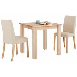 Essgruppe Home Affaire Sitzmöbel-Sets Gr. Kunstleder, beige