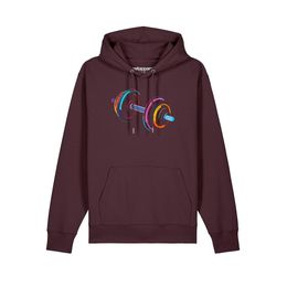 Watapparel Sweatshirt '80s Hantel' Herren Größe L mischfarben / dunkelrot