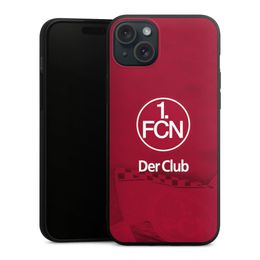 DeinDesign iPhone 15 Plus Handy Premium Silikon H&uuml;lle Handyh&uuml;lle schwarz Case Official Licensed Product 1. Fc N&uuml;rnberg Bundesliga Silikon Premium Case