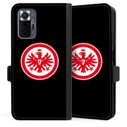 DeinDesign Xiaomi Redmi Note 10 Pro Handy Klapph&uuml;lle Handyh&uuml;lle aus Kunst Leder schwarz Flip Case Eintracht Frankfurt Sge Eagle Sideflip mit langer Lasche