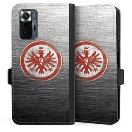 DeinDesign Xiaomi Redmi Note 10 Pro Handy Klapph&uuml;lle Handyh&uuml;lle aus Kunst Leder schwarz Flip Case Eintracht Frankfurt Sge Logo Sideflip mit langer Lasche