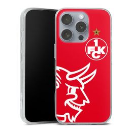 DeinDesign iPhone 16 Pro Handy Silikon H&uuml;lle Case transparent Handyh&uuml;lle Star Devil 1. Fc Kaiserslautern Silikon Case