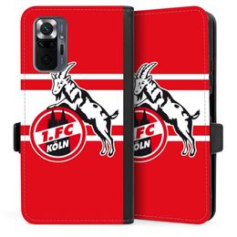DeinDesign Xiaomi Redmi Note 10 Pro Handy Klapph&uuml;lle Handyh&uuml;lle aus Kunst Leder schwarz Flip Case 1. Fc K&ouml;ln Official Licensed Product Coat Of Arms Sideflip mit 