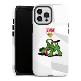 DeinDesign iPhone 13 Pro Max Handy Panzer Handyh&uuml;lle robuste Outdoor H&uuml;lle Schutzh&uuml;lle gl&auml;nzend Vfb Stuttgart Mascot Official Licensed Product Tough Case