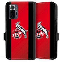 DeinDesign Xiaomi Redmi Note 10 Pro Handy Klapph&uuml;lle Handyh&uuml;lle aus Kunst Leder schwarz Flip Case Billy Goat Hennes Official Licensed Product 1. Fc K&ouml;ln Sideflip