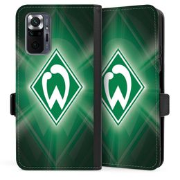 DeinDesign Xiaomi Redmi Note 10 Pro Handy Klapph&uuml;lle Handyh&uuml;lle aus Kunst Leder schwarz Flip Case Sv Werder Bremen Official Licensed Product Coat Of Arms 