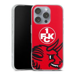 DeinDesign iPhone 16 Pro Handy Silikon H&uuml;lle Case transparent Handyh&uuml;lle Devil 1. Fc Kaiserslautern 1. Fck Silikon Case